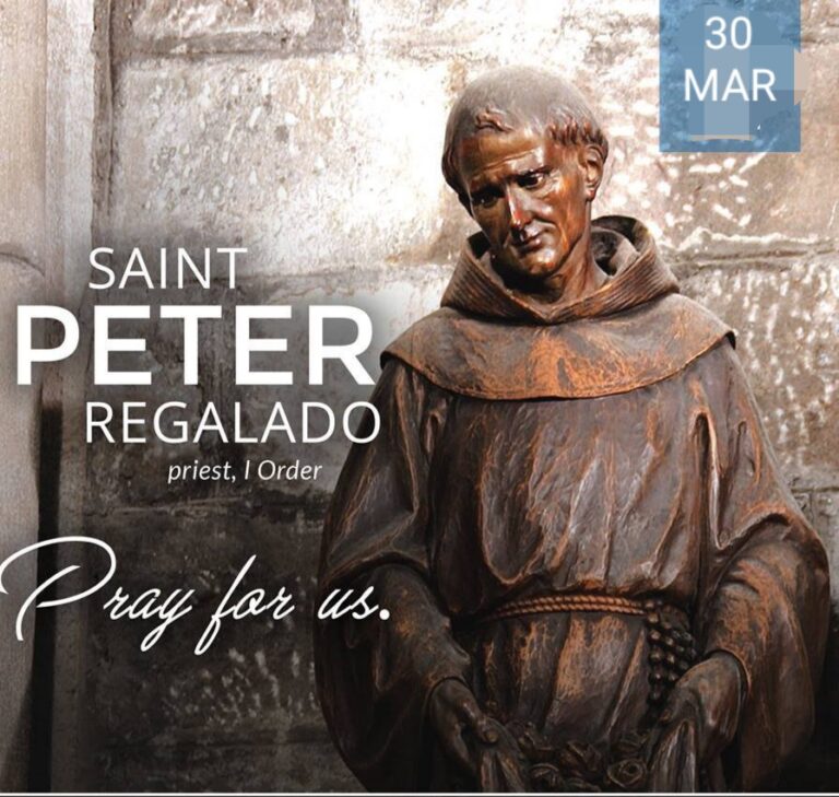FEAST OF SAINT PETER REGALADO - 30th MARCH - Prayers and Petitions