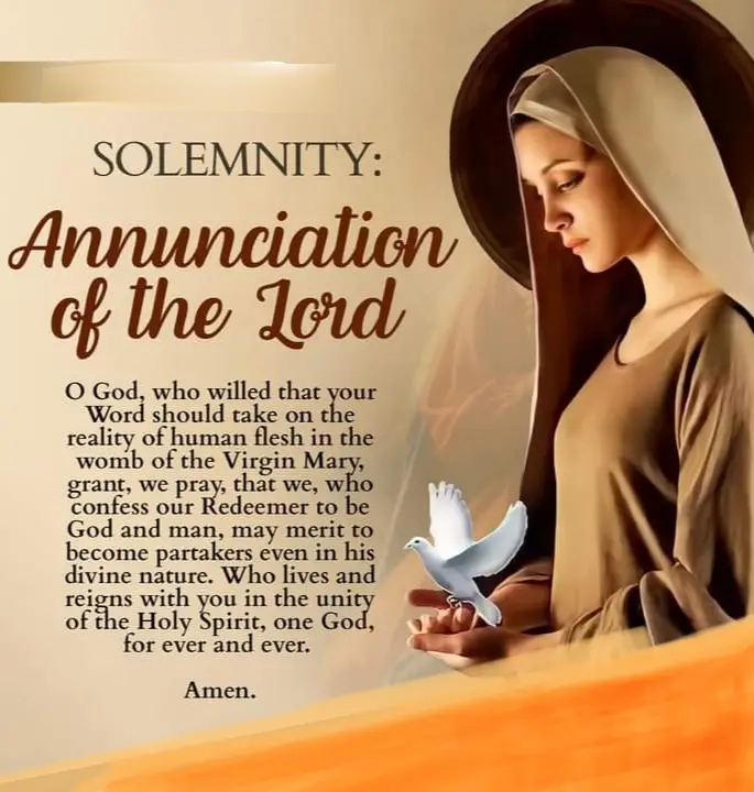SOLEMNITY OF THE ANNUNCIATION OF THE LORD - Prayers and Petitions